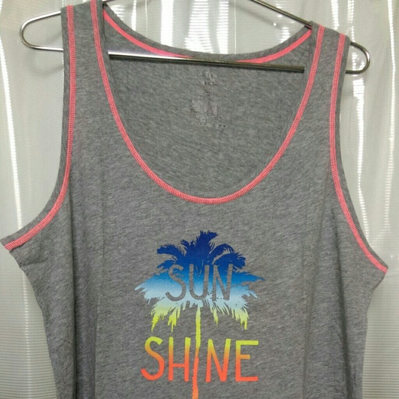 Tops | Nwt Womans Sunshine Graphic Tank Top | Poshmark